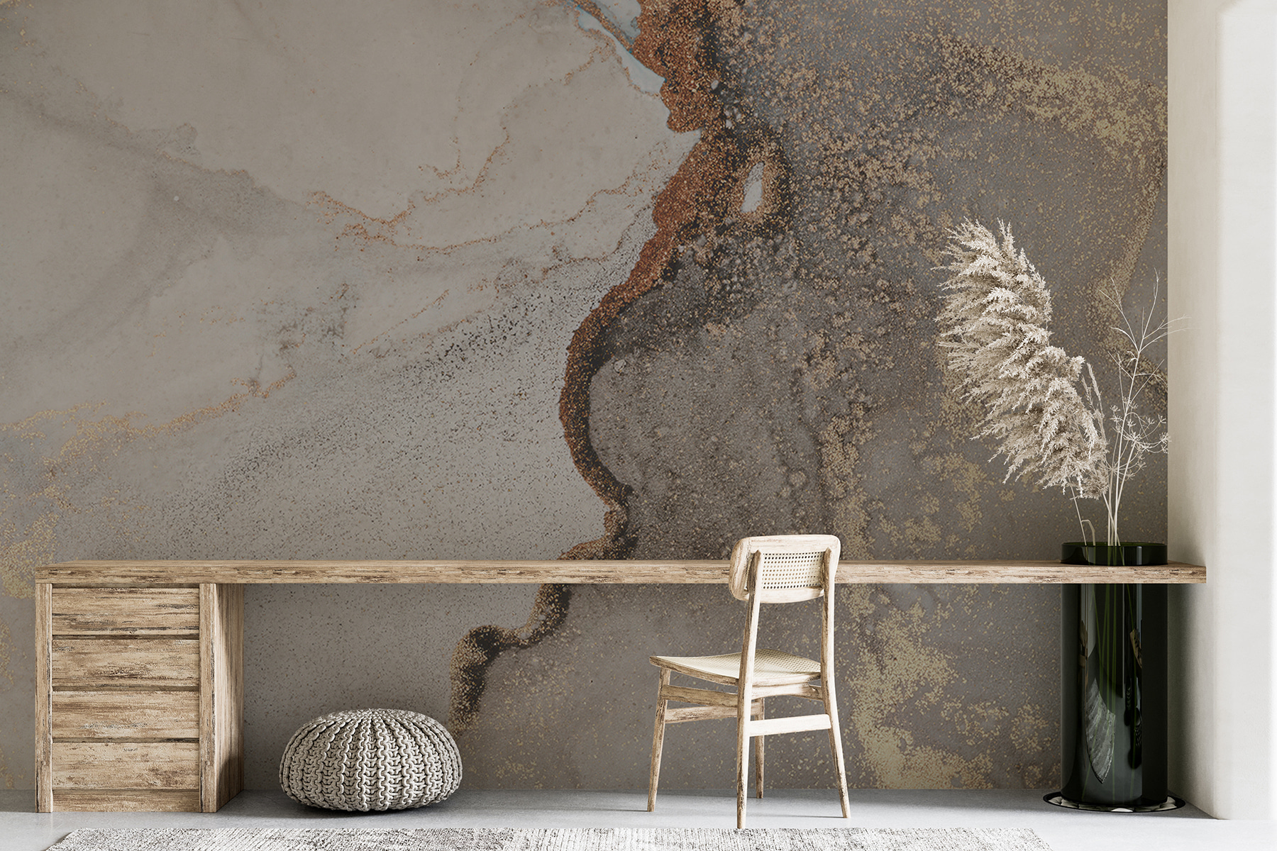 Papier peint Fluide gris-or nr. u08653 – magasin en ligne Uwalls.fr