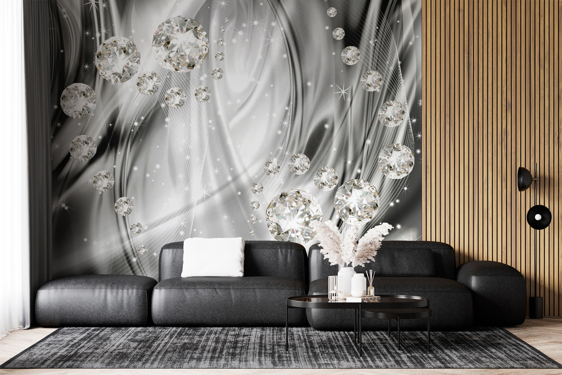 Papier peint Strass sur un fond nr. u60387 – magasin en ligne Uwalls.fr