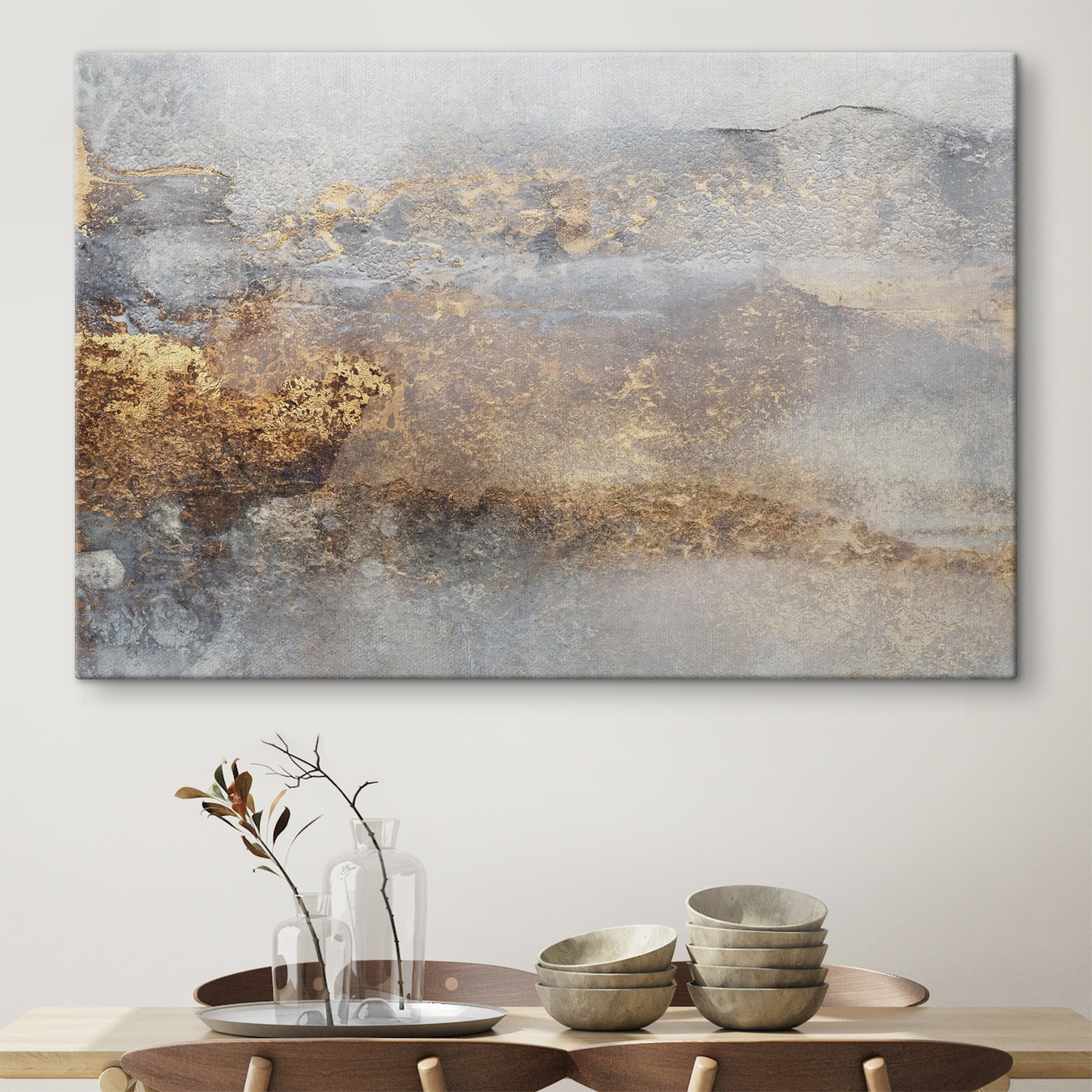 Tableau Texture en pierre grise avec de l'or nr. s35845 – magasin en ...